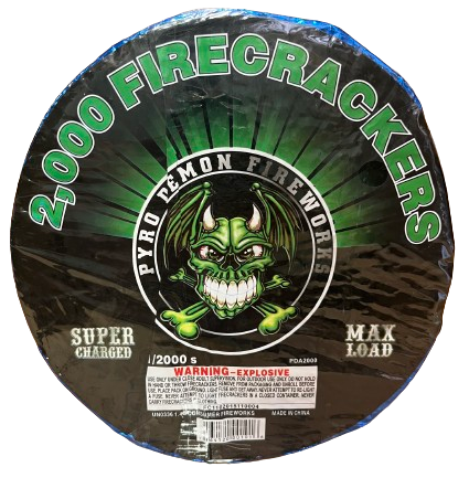 2,000 SHOT FIRECRACKERS PYRO DEMON